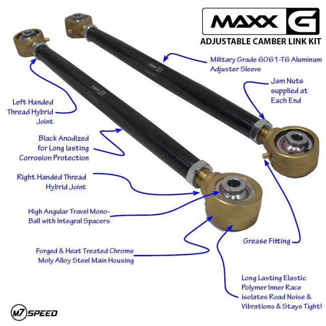 M7 MAXX-G Adjustable Rear Control Arms | Orranje (10-511102) | Mini ...